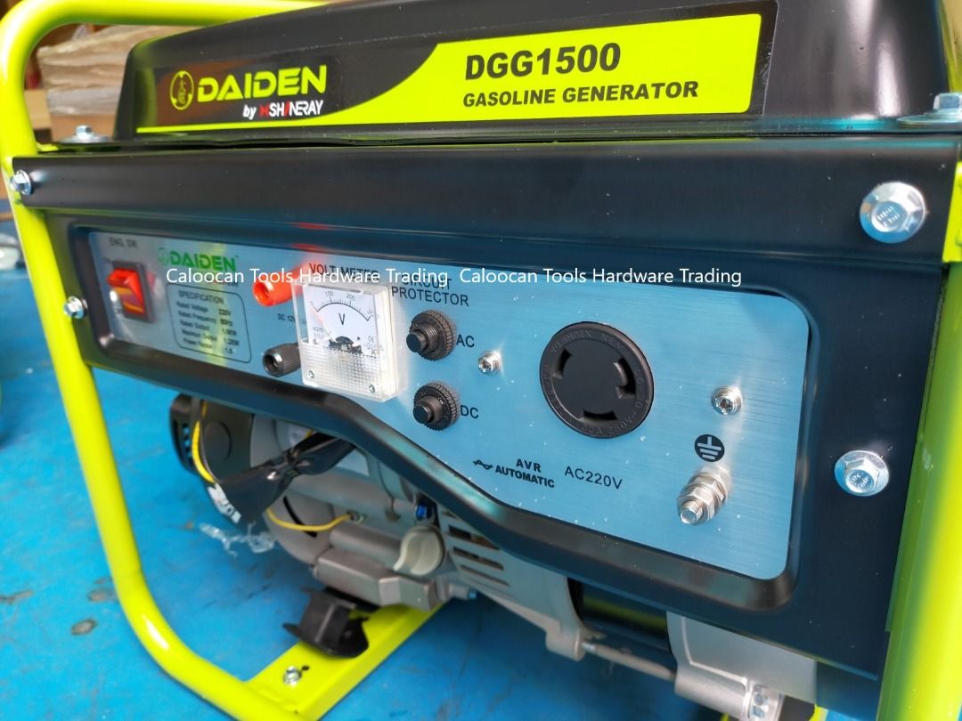 Daiden Japan 1500 Watts 4-Stroke Air-cooled Gasoline Generator (DGG1500 ...
