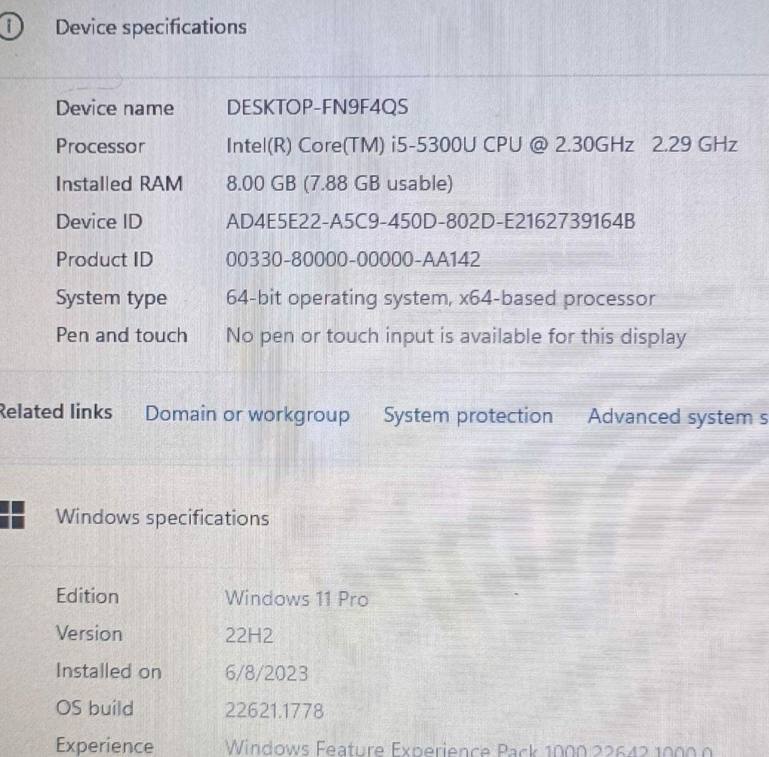Dell Latitude Intel Core i5 5th Gen Ram 8GB SSD 256GB Display 12.6 ...