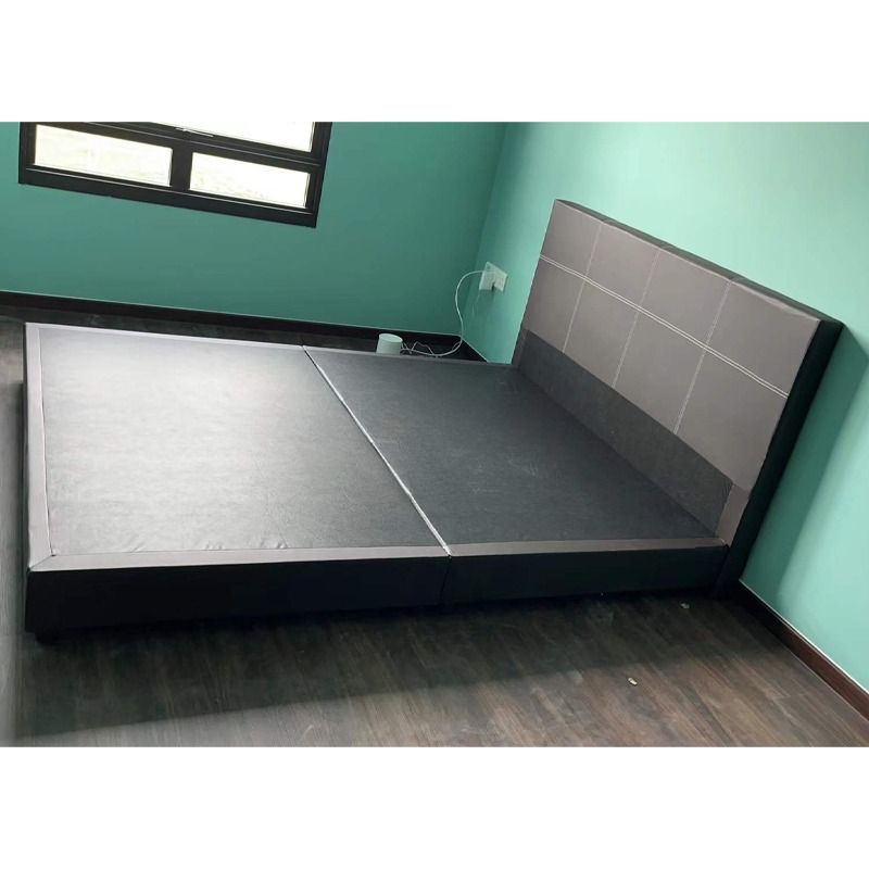Double Single Bed Modern Simple Bed Apartment Bed Log bed frame ...