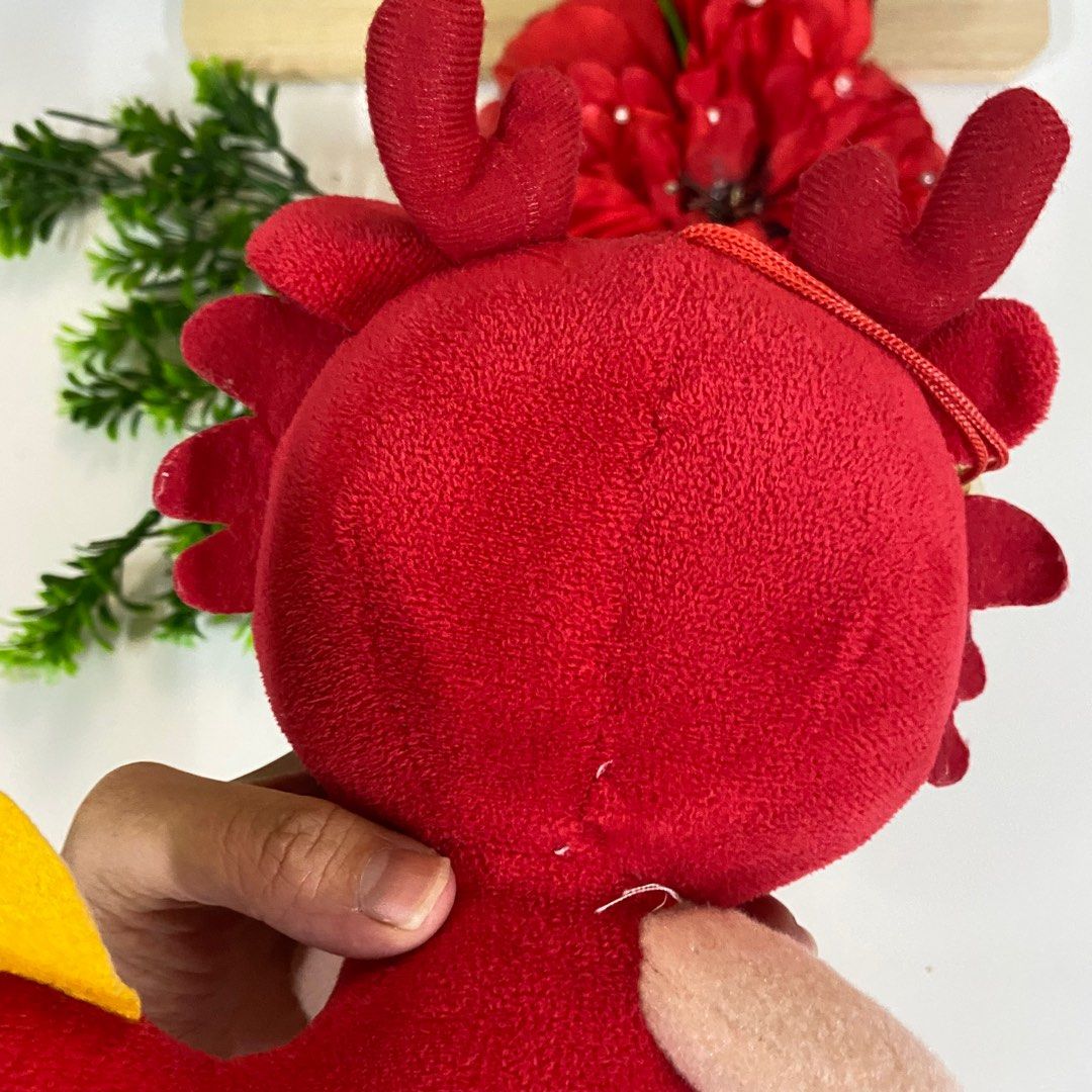 Dragon soft toy_ CNY red soft toy, Hobbies & Toys, Toys & Games on ...
