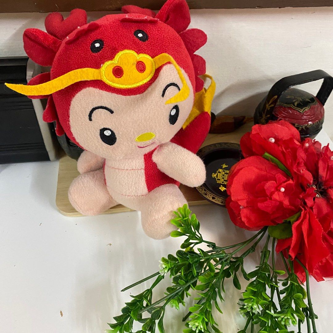 Dragon soft toy_ CNY red soft toy, Hobbies & Toys, Toys & Games on ...