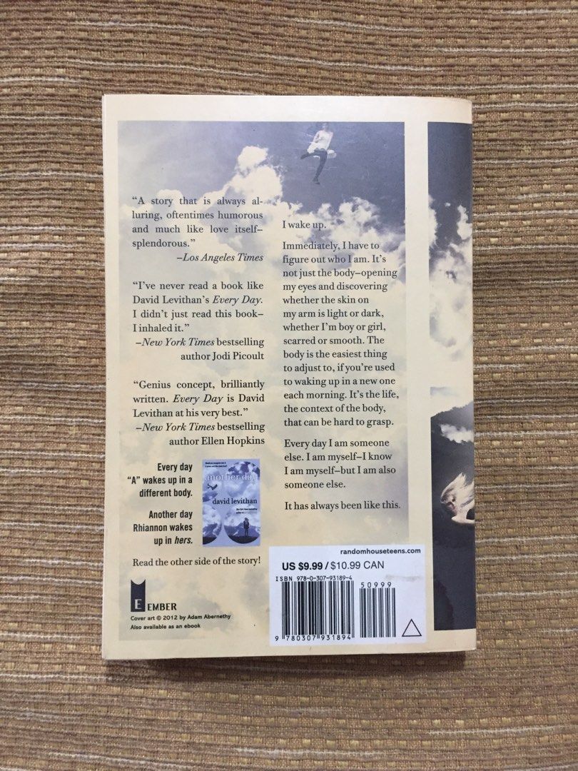 Every day - David Levithan, Hobbies & Toys, Books & Magazines, Fiction ...