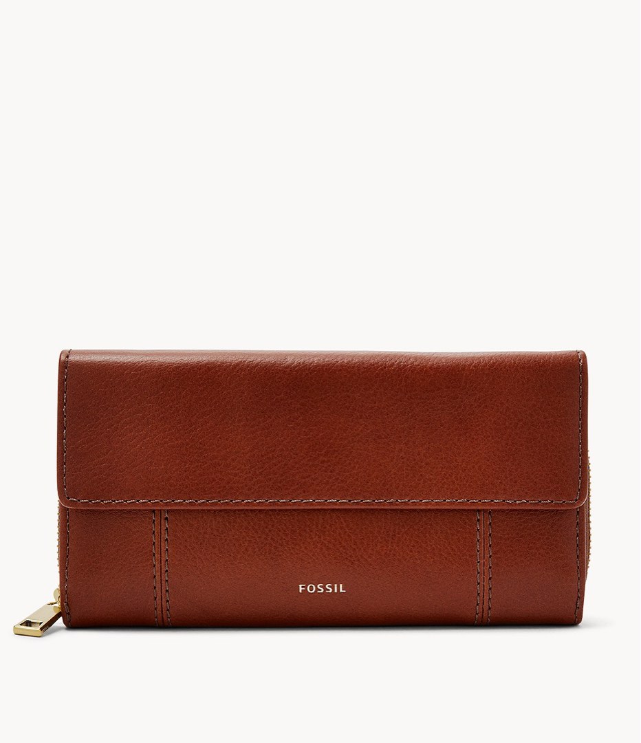 Fossil Jori RFID Clutch (SWL3009210) - Brown, Luxury, Bags & Wallets on ...