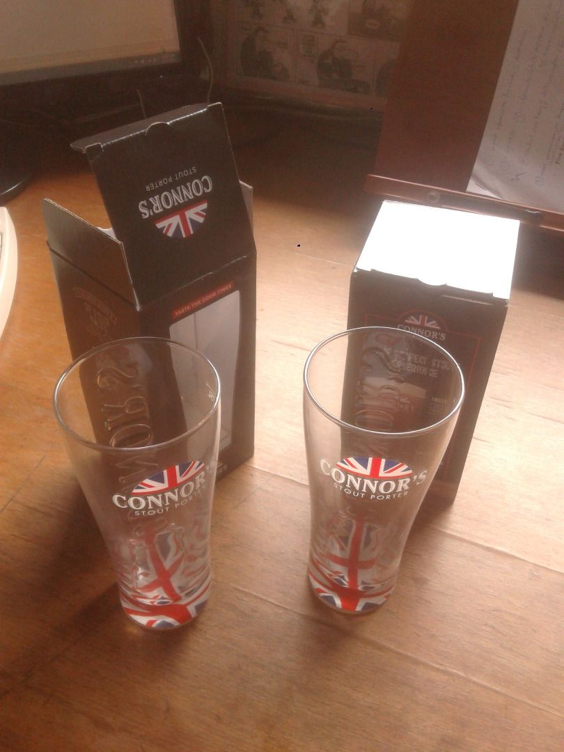 Free - Connor's Stout Porter Glasses, Furniture & Home Living ...