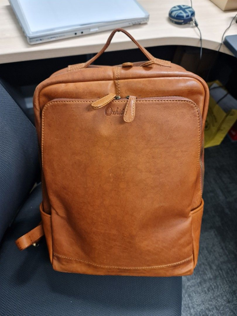 Full-Grain Leather Backpack/Rucksack, Luxury, Bags & Wallets on Carousell