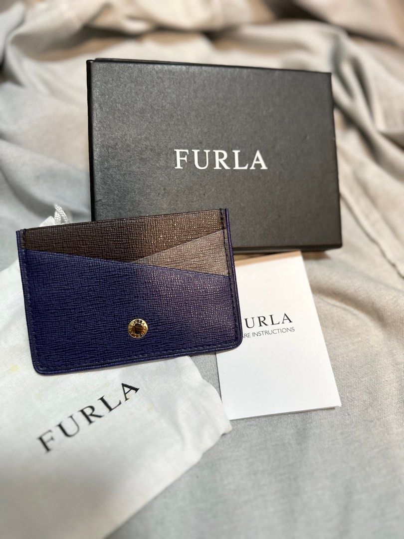 Furla tri color card holder, Luxury, Accessories on Carousell
