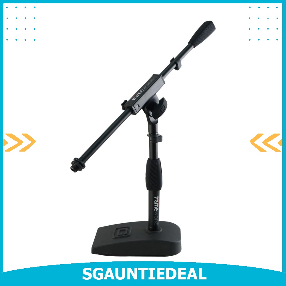 Gator Frameworks Short Weighted Base Microphone Stand with Soft Grip ...