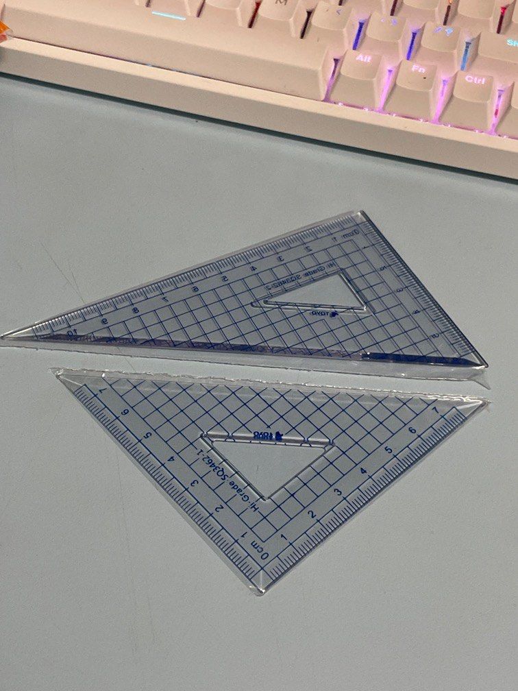 geometry set - set square, ruler, protractor, Hobbies & Toys ...