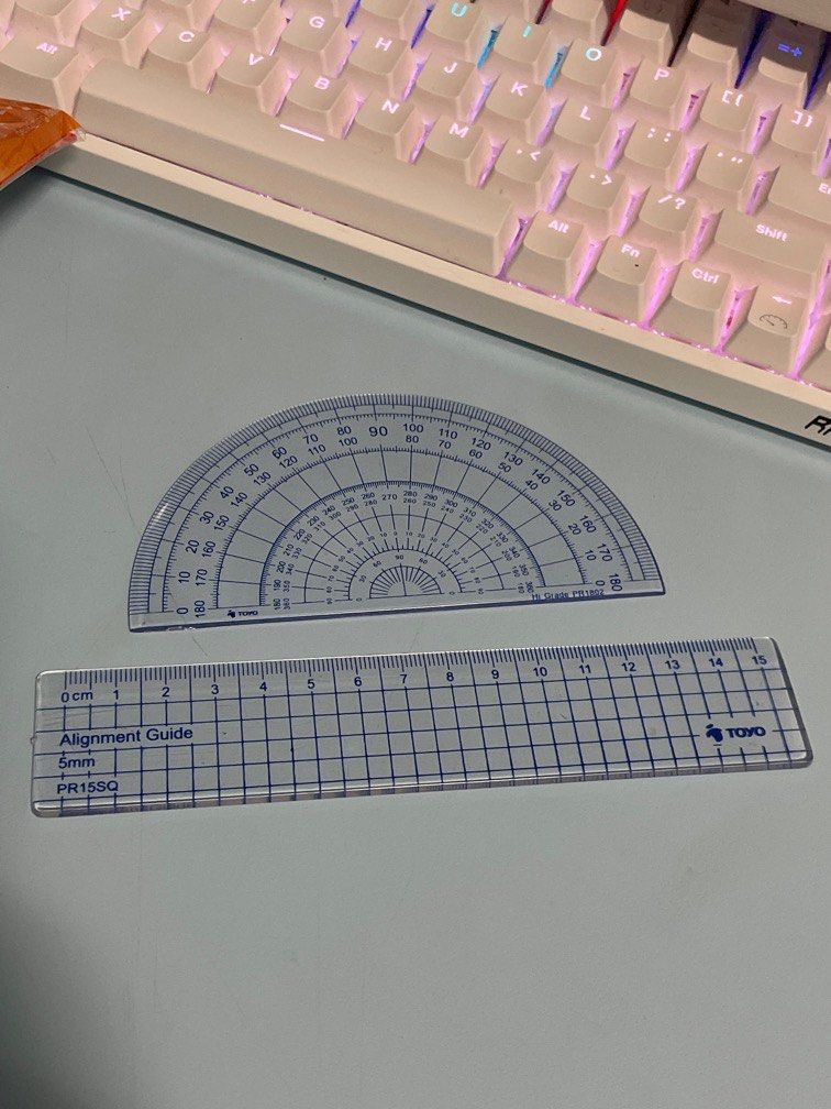 geometry set - set square, ruler, protractor, Hobbies & Toys ...