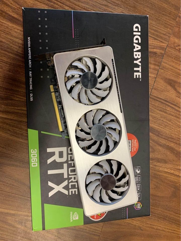 Gigabyte Vision RTX 3060 12GB WHITE GPU, Computers & Tech, Parts ...