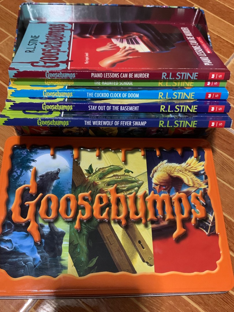 Goosebumps Retro Fear set of 5 books in limited edition tin on Carousell