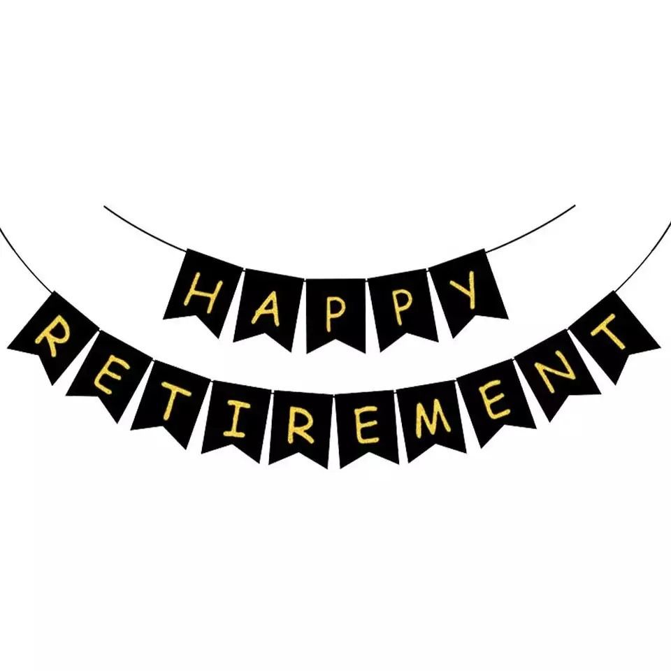 Happy Retirement Set Happy Retirement Banner Retired Sash Retirement ...