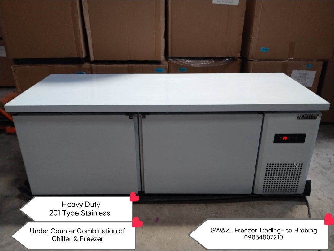 Heavy Duty Stainless Under Counter Combination of Chiller and Freezer ...