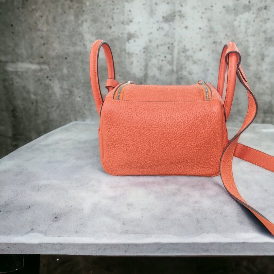 Hermes mini Lindy orange, Luxury, Bags & Wallets on Carousell