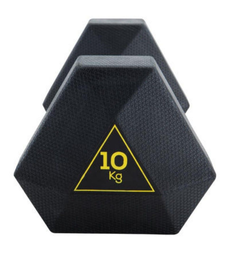 Hex dumbbell 10kg, Sports Equipment, Exercise & Fitness, Weights ...