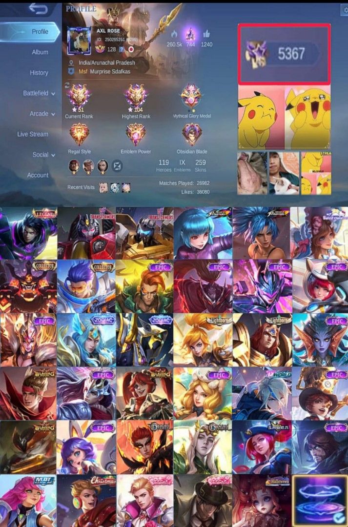 HIGH RANK MLBB Account, Video Gaming, Gaming Accessories, Game Gift ...