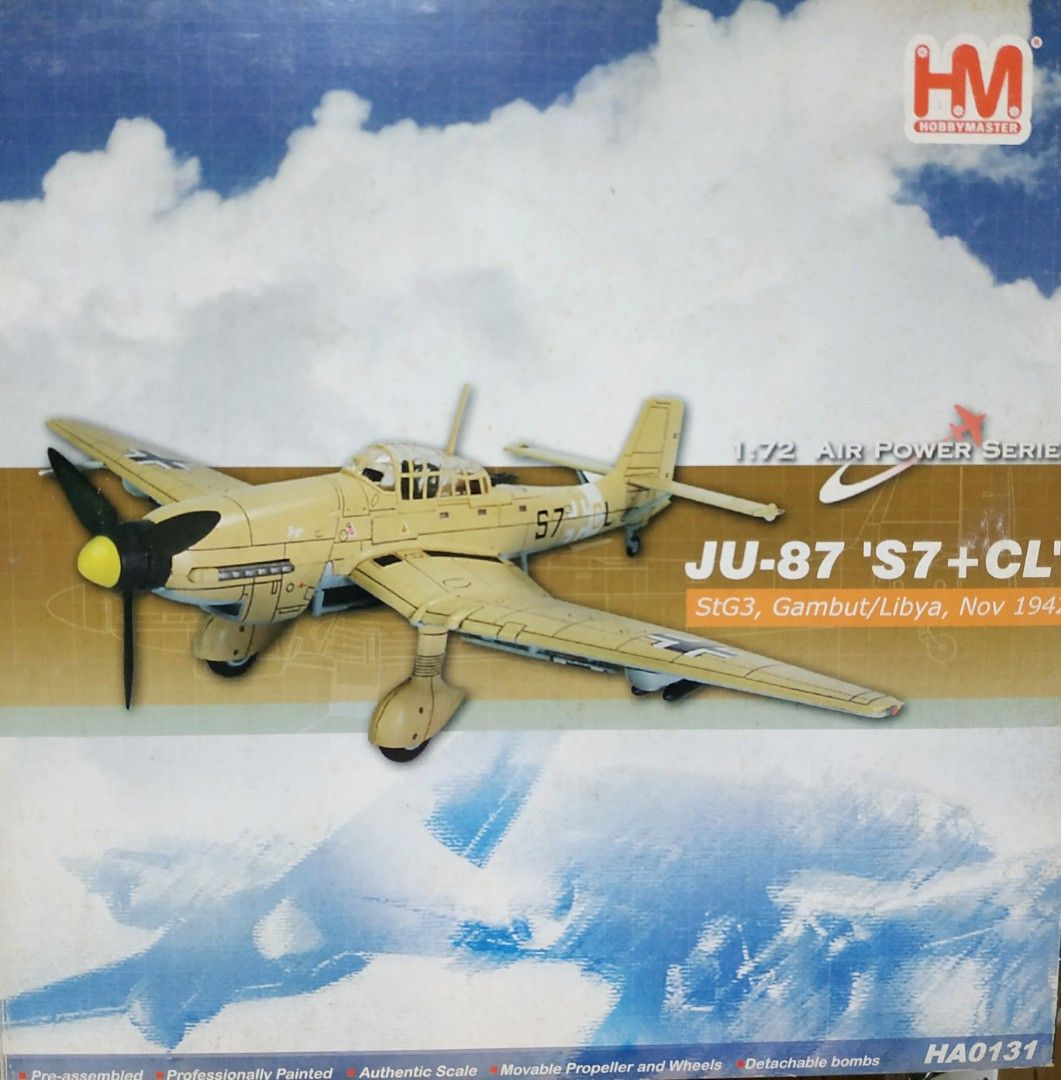 HOBBY MASTER 1/72 JU 87D STUKA LUFTWAFFE StG 3, LIBYA, NOVEMBER 1942 ...