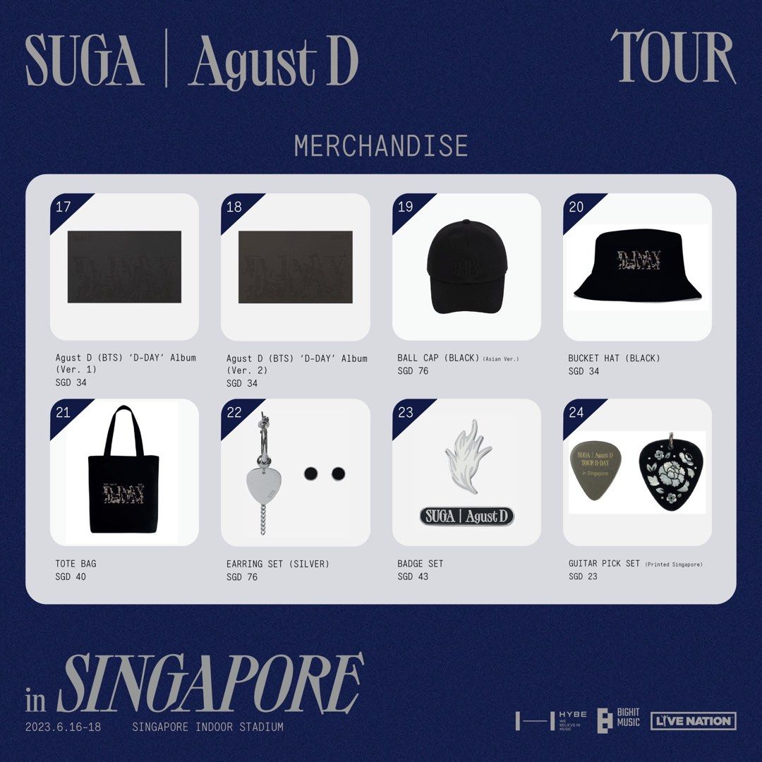 [htb] agust d d-day merchandise, Tickets & Vouchers, Event Tickets on Carousell