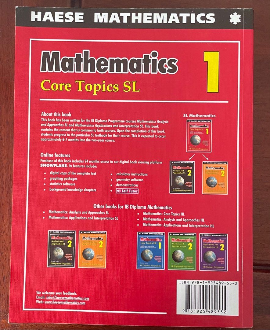 IB SL AA & AI Core Topics 1 Book, Hobbies & Toys, Books & Magazines ...