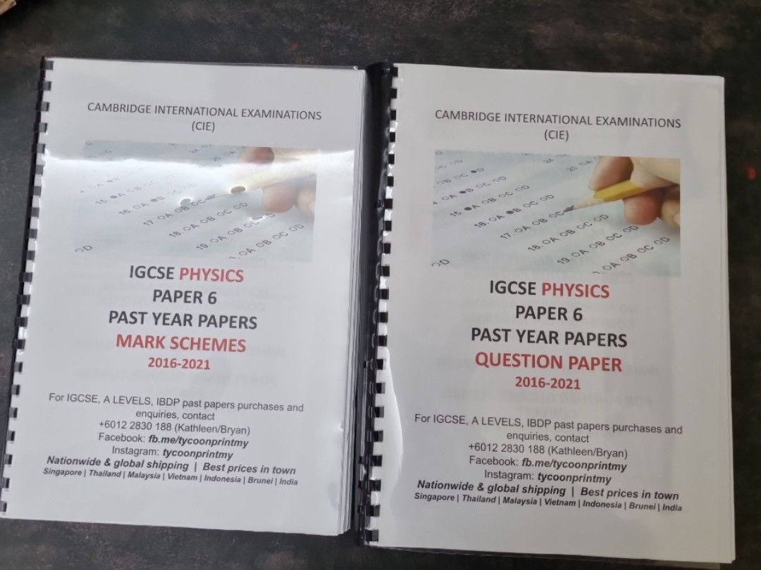 IGCSE Physics Paper 6 Past Year Papers and Mark Schemes, Hobbies & Toys ...