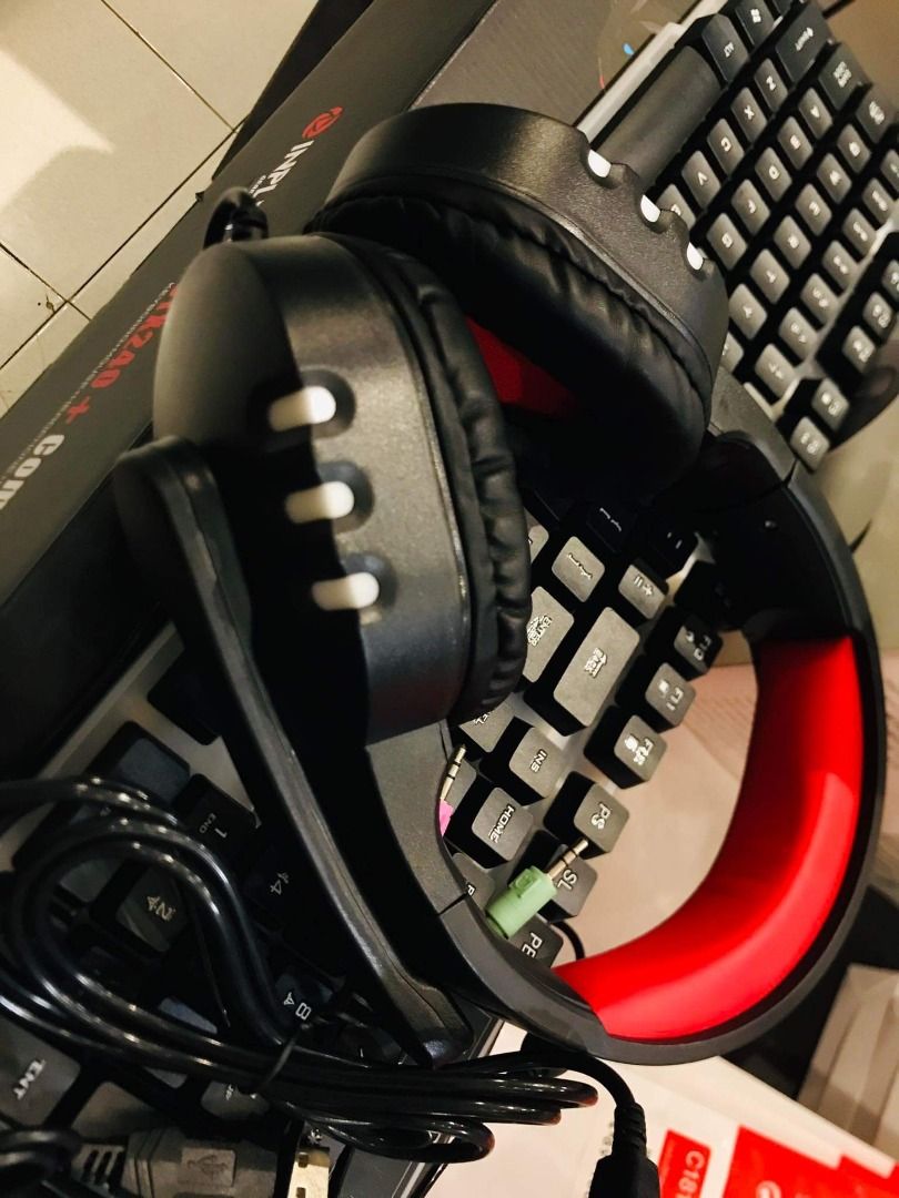 Inplay 4in1 Combo Keyboard Mouse Headphone Mousepad Black STX240 ...