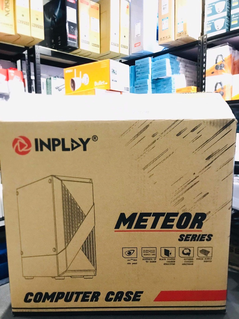 Inplay Meteor 03 ATX MicroATX Mini ITX Tempered Glass PC Case White ...