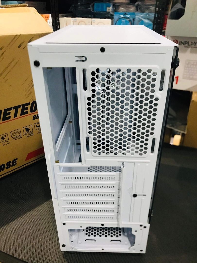 Inplay Meteor 03 ATX MicroATX Mini ITX Tempered Glass PC Case White ...
