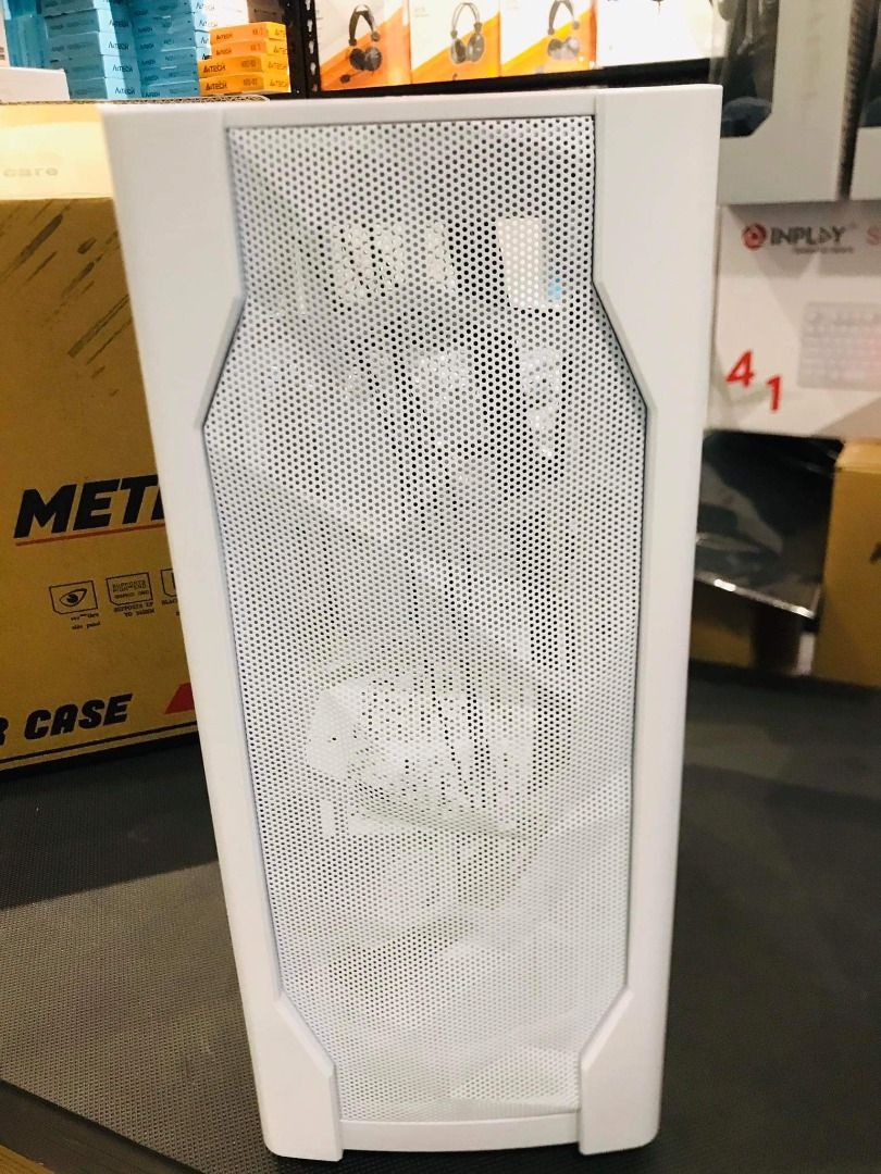 Inplay Meteor 03 ATX MicroATX Mini ITX Tempered Glass PC Case White ...