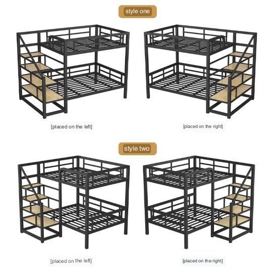 Iron bunk bed small apartment loft bed space-saving bunk bed duplex ...