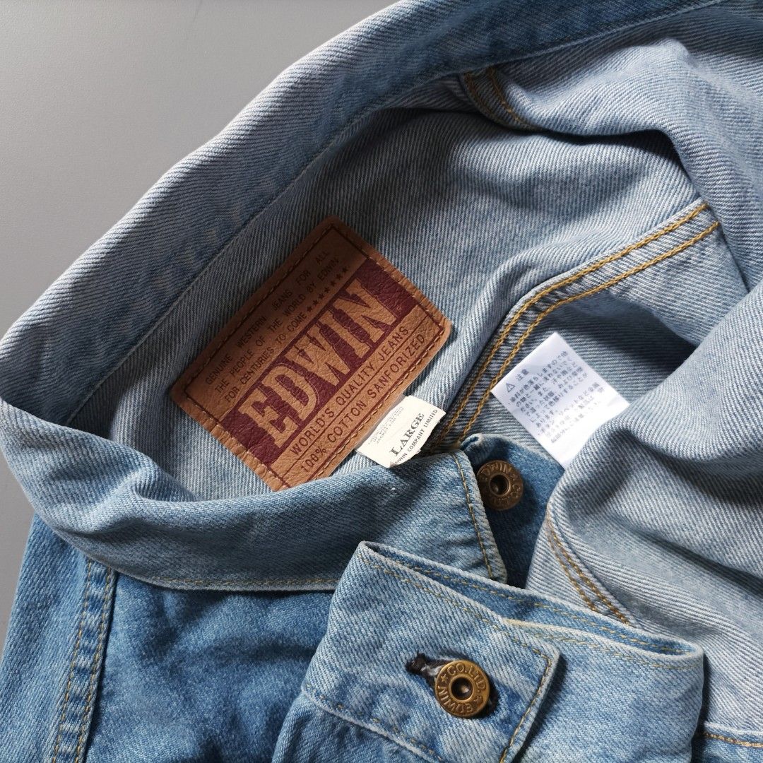 Jaket Edwin Jeans, Fesyen Pria, Pakaian , Baju Luaran di Carousell