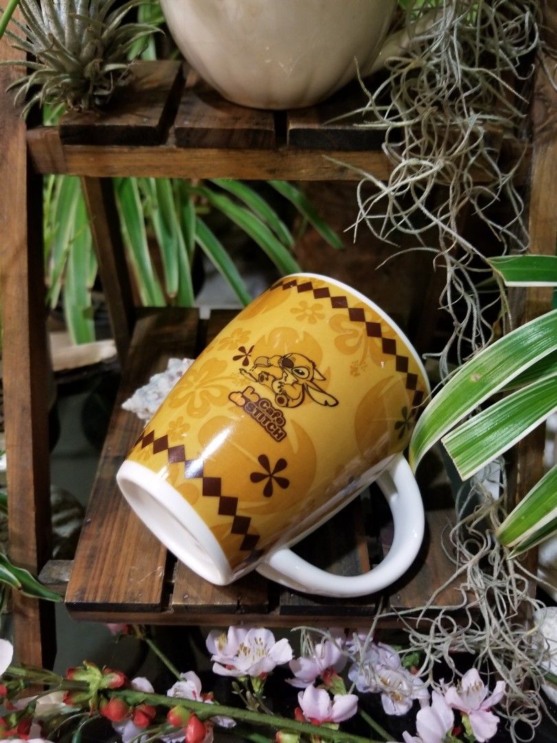 Japan Disney Cafe Stitch Mug 8.5x10cm, Furniture & Home Living ...