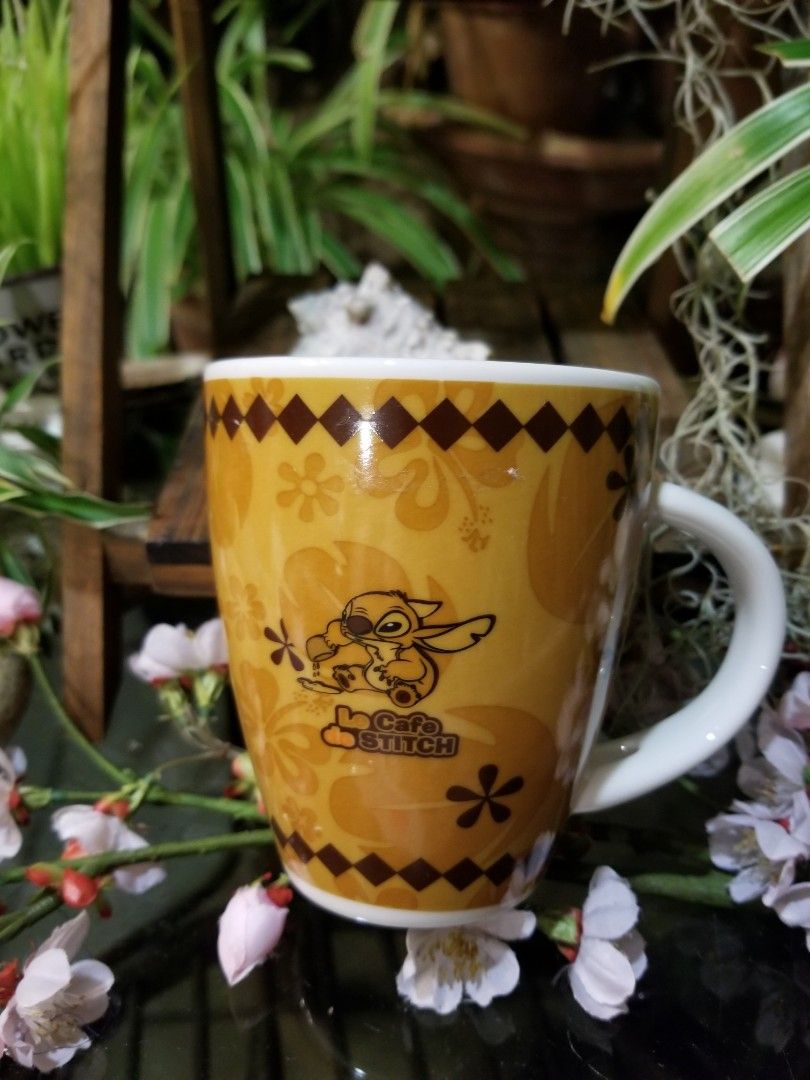 Japan Disney Cafe Stitch Mug 8.5x10cm, Furniture & Home Living ...