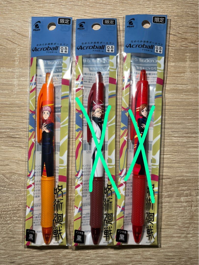 Jujutsu kaisen pilot pens. Yuji Itadori, Sukuna, Nobara Kugisaki ...