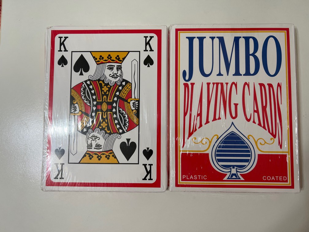 Jumbo playing cards, Hobbies & Toys, Toys & Games on Carousell