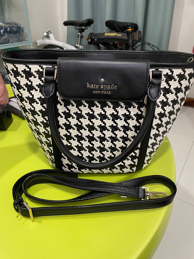 Kate Spade Straw Rattan Bag, Luxury, Bags & Wallets on Carousell