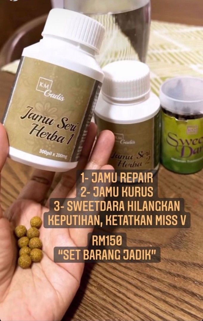 KM GADIS, JAMU SERI HERBA, Beauty & Personal Care, Bath & Body, Body ...