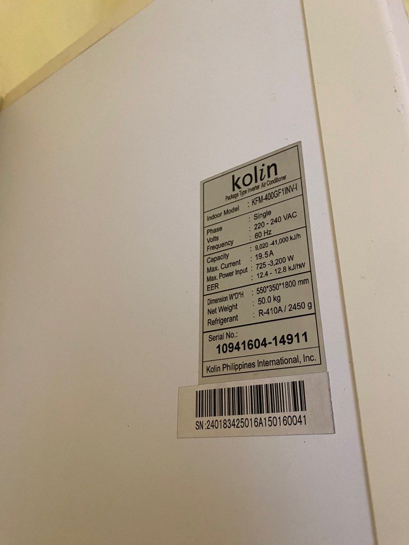 Kolin Inverter Aircon, TV & Home Appliances, Air Conditioning and ...