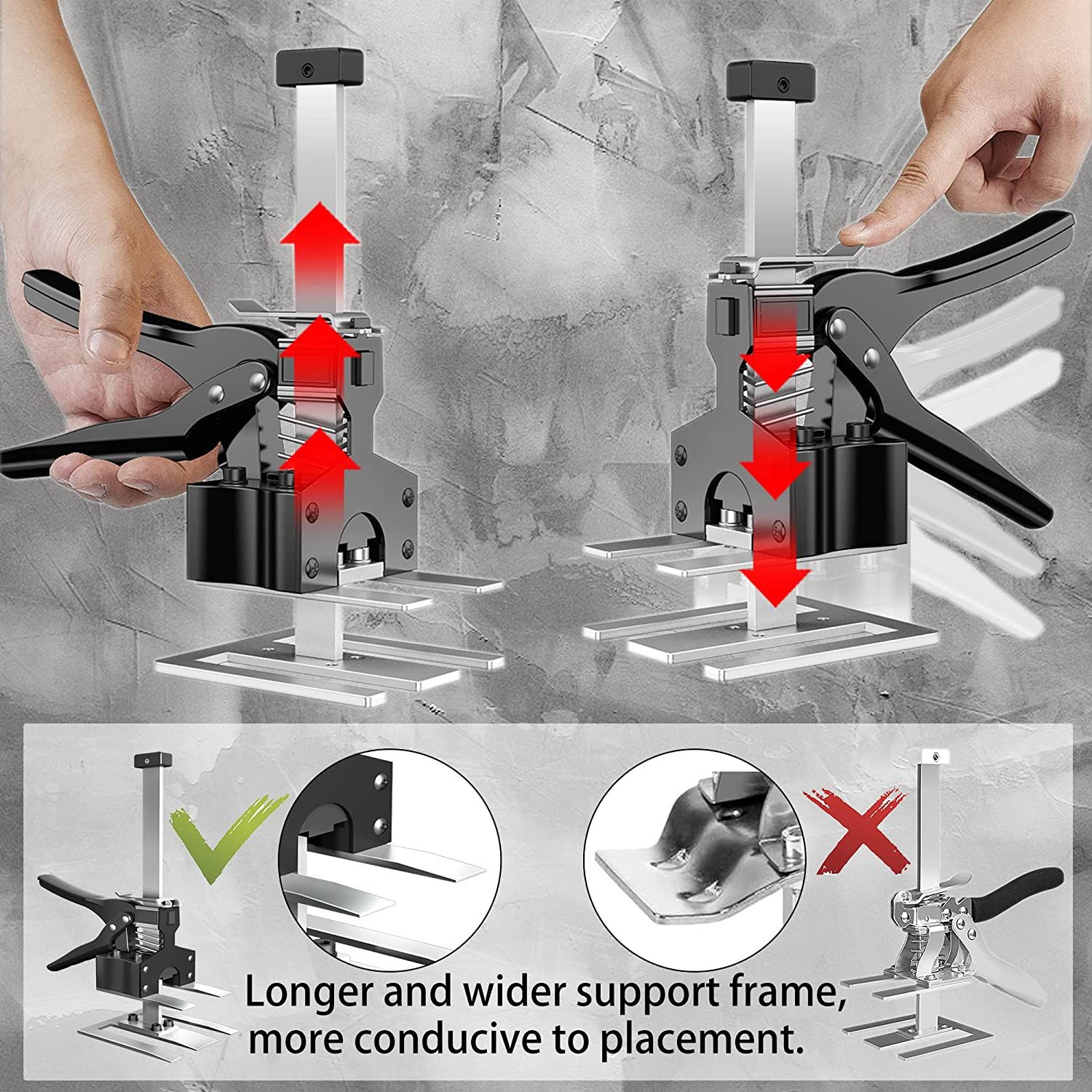 Labor Saving Arm Jack 2 Packs, 12-inch Arm Tool Lift, Drywall Lift ...