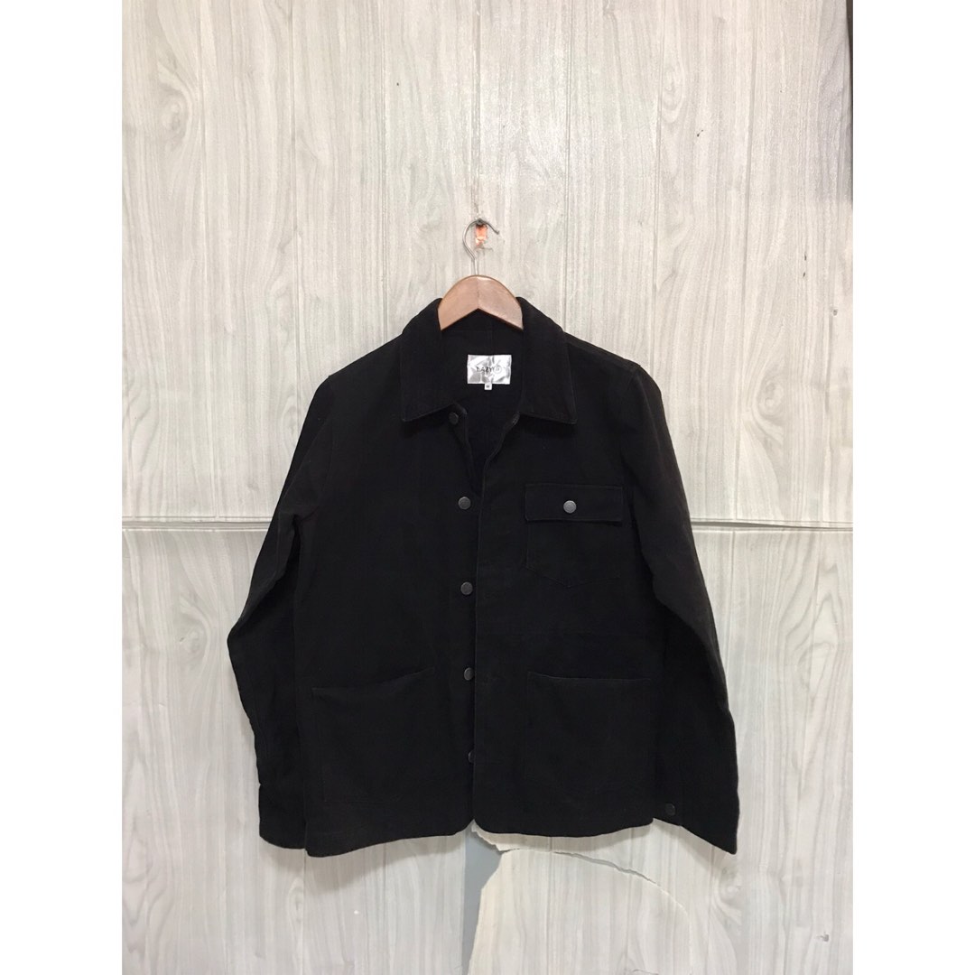 Lazy Heavy Canvas Chore Jacket "13 star buttons", Men's Fashion, Coats ...