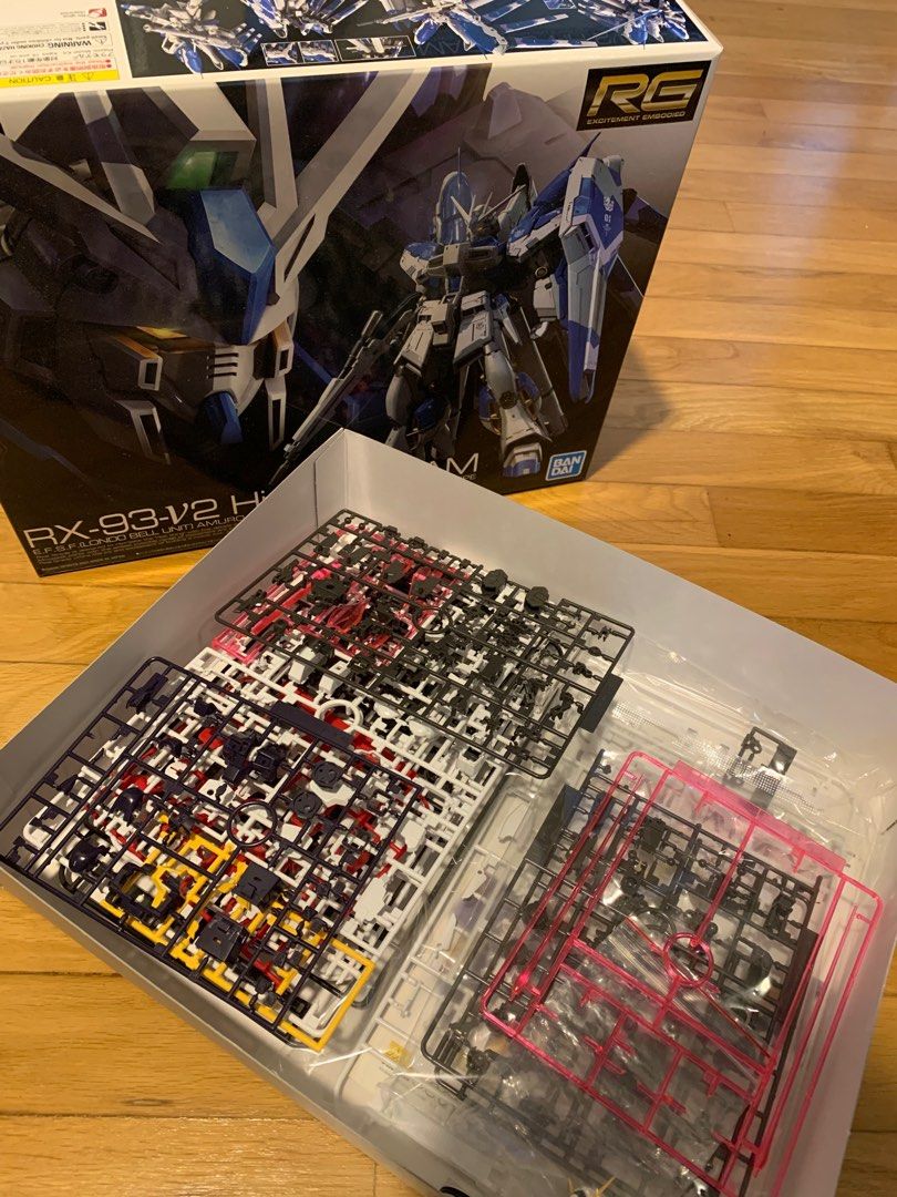 leftover parts from MG Crossone Gundam X1, packed in RG Hi-Nu Gundam ...