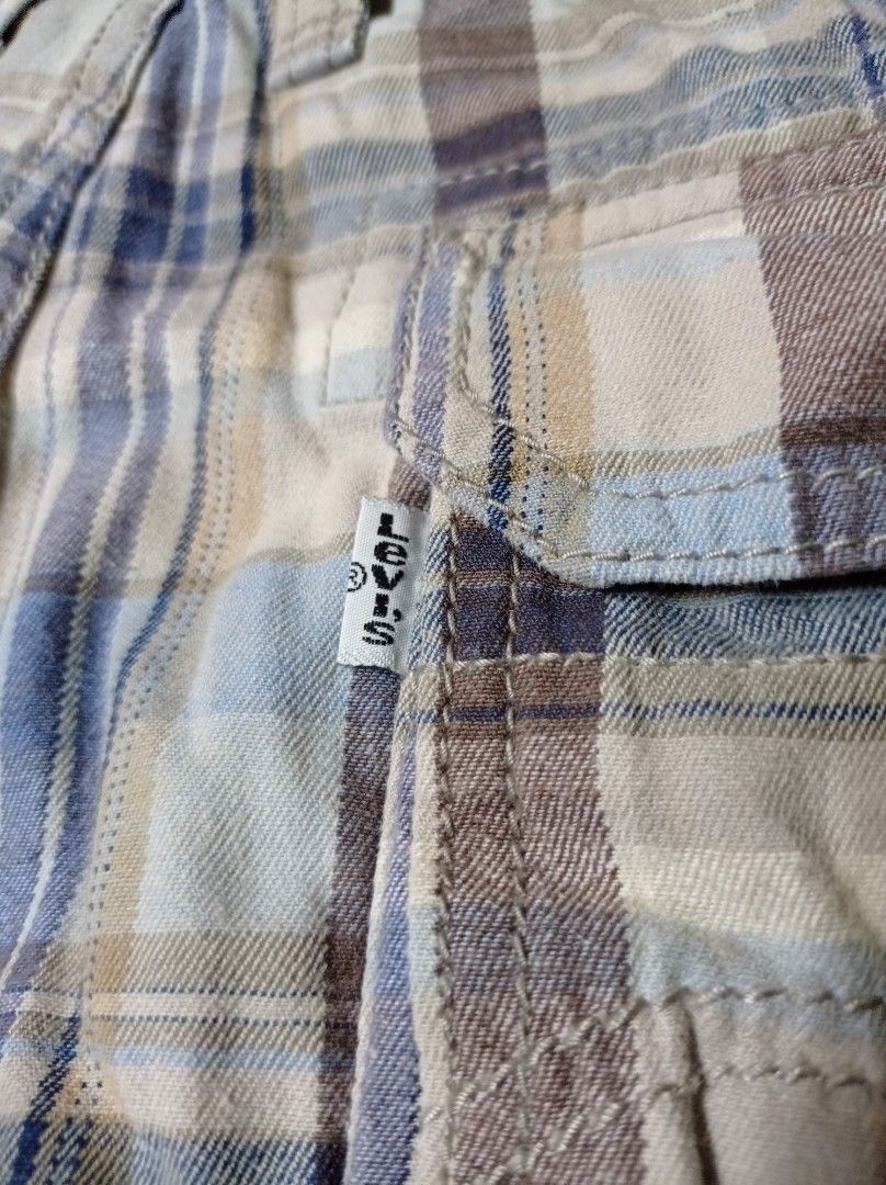 Levi's white tag multi pocket stripe original levis 501 cargo vintage ...
