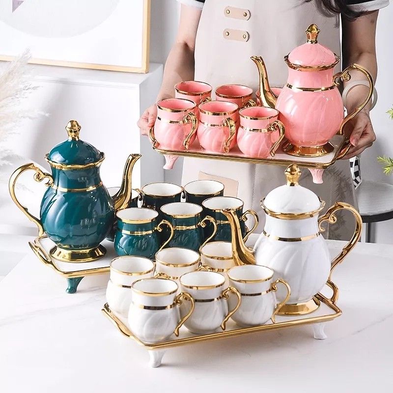 Luxury Tea Set 8 In 1, Furniture & Home Living, Kitchenware & Tableware ...