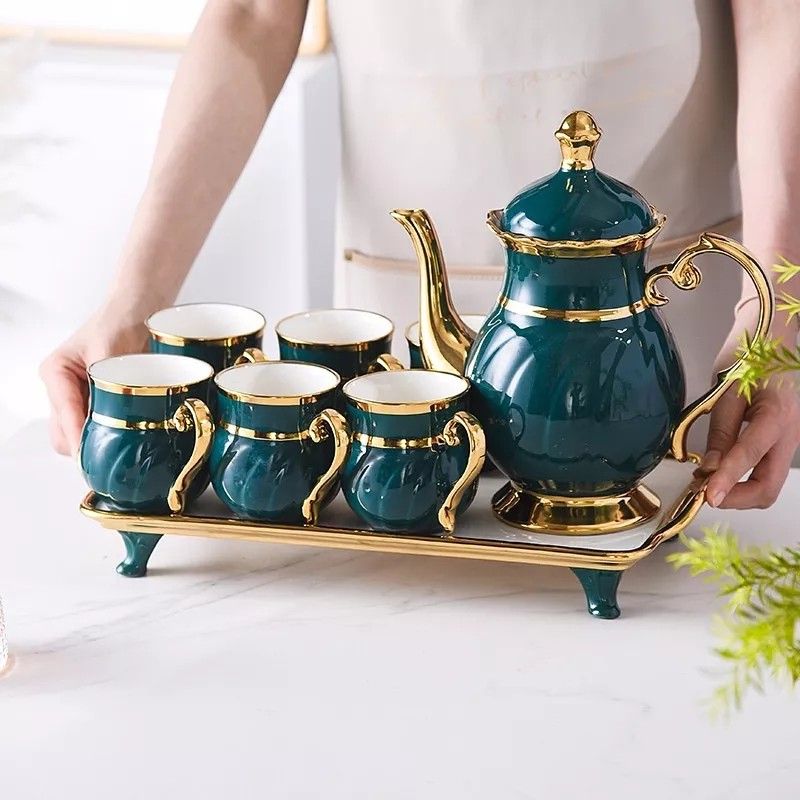 Luxury Tea Set 8 In 1, Furniture & Home Living, Kitchenware & Tableware ...