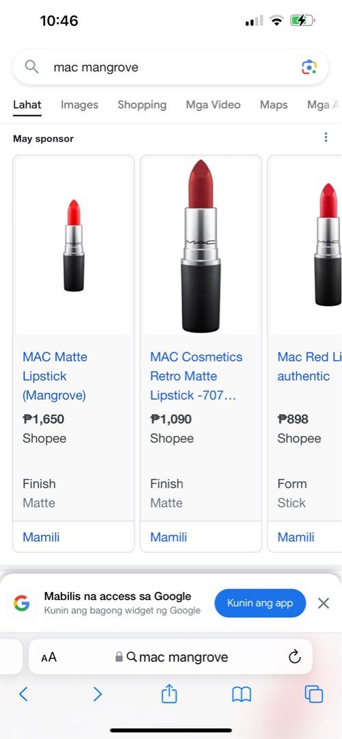 Mac Mangrove full size lipstick, Beauty & Personal Care, Face, Makeup on Carousell