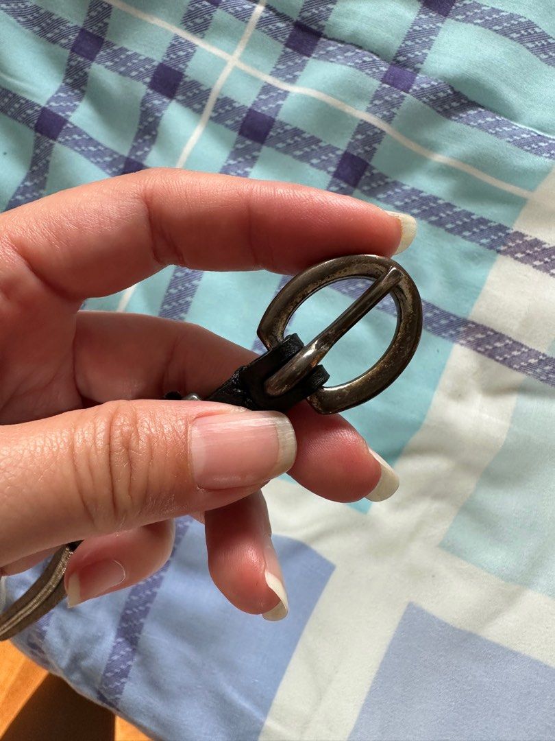 Massimo Dutti Black Studded Belt, Women's Fashion, Watches ...