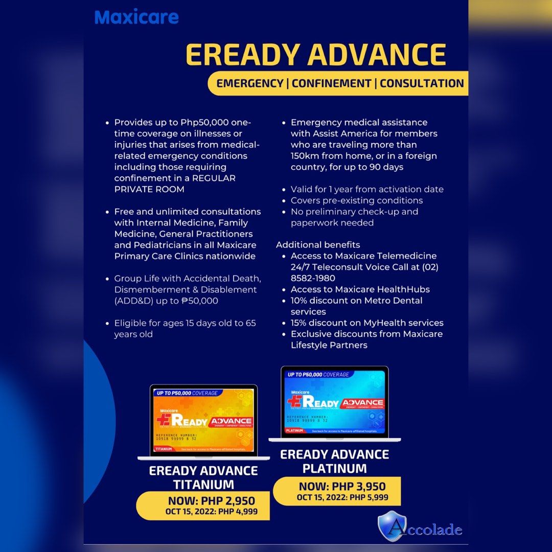 Maxicare EReady Advance Titanium, Health & Nutrition, Medical Supplies ...