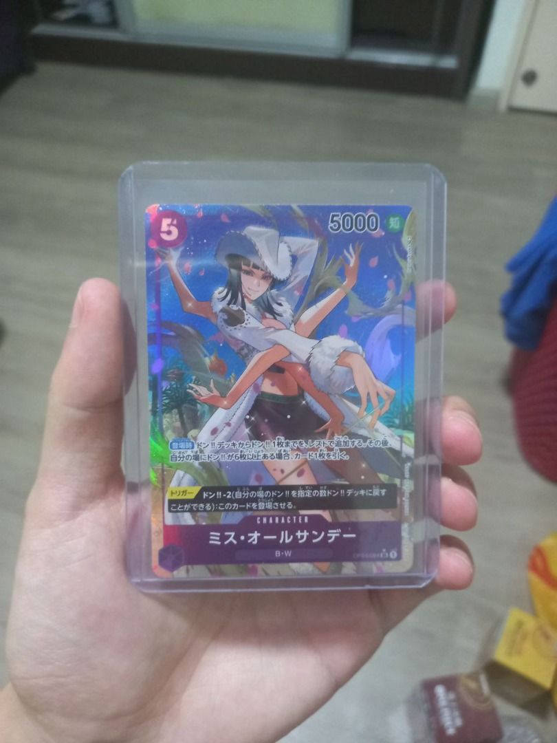 Miss All Sunday One Piece TCG OP4 Parallel AA, Hobbies & Toys, Toys & Games on Carousell
