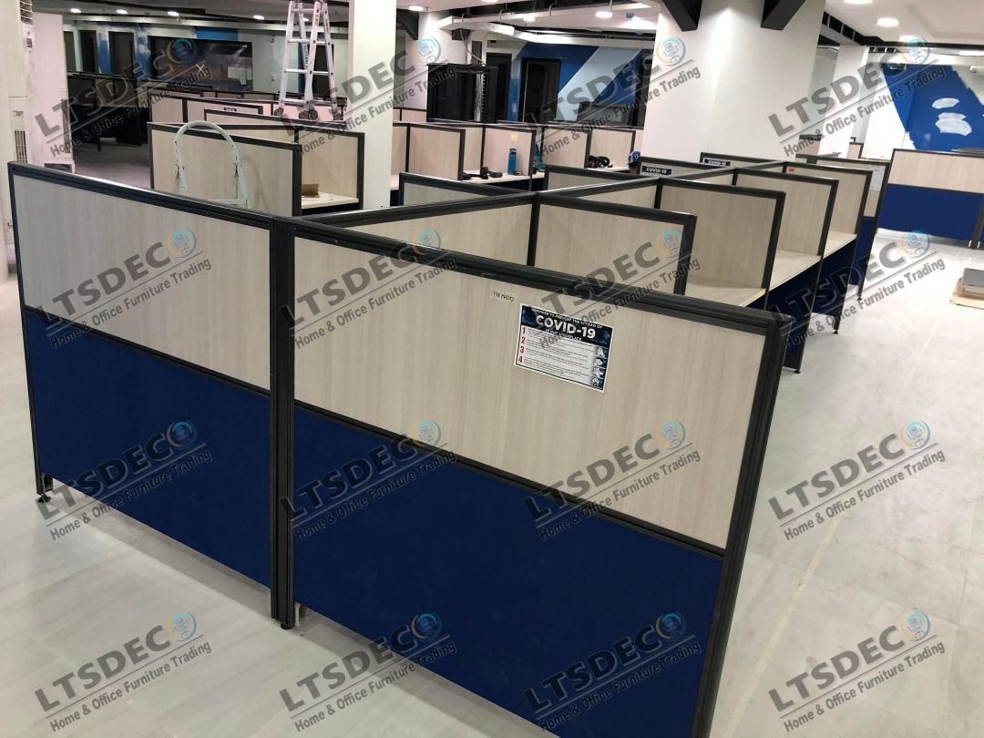 modular partition new office cubicle furniture call center bpo tables ...