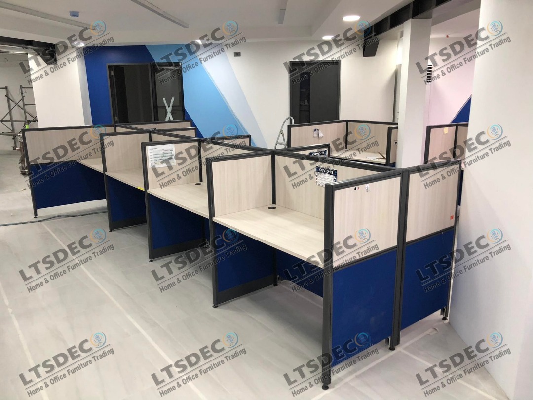 modular partition new office cubicle furniture call center bpo tables ...