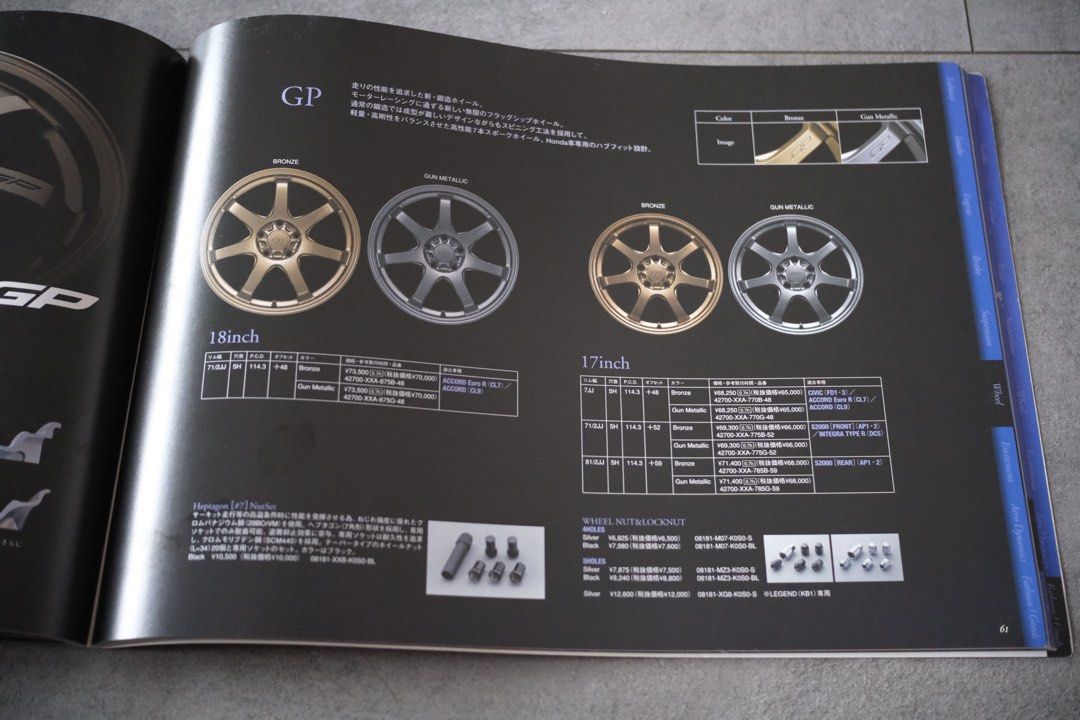 Mugen GP Forged Rims Volk Racing FD2R Honda CL7R DC5R FN2R Type R, Car ...